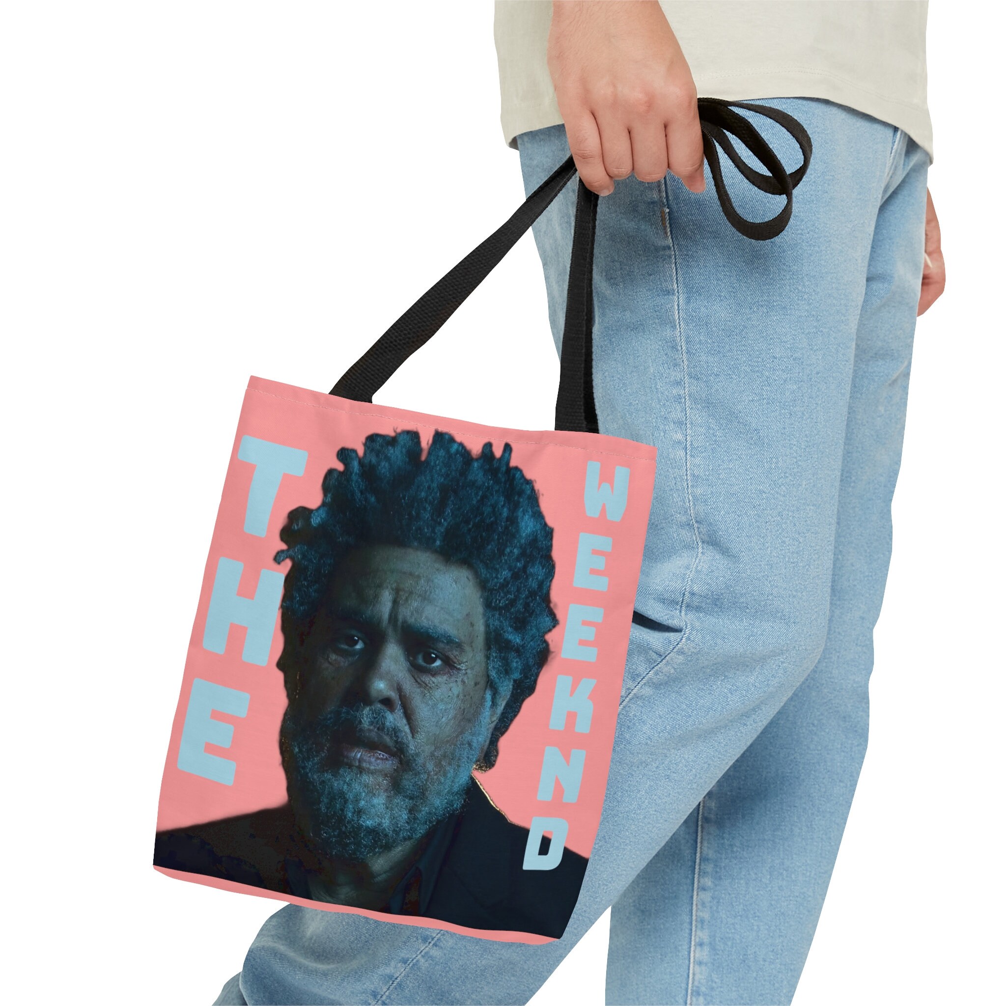 The Weeknd Pastel Pink Tote Bag Two Sides Front Back the - Etsy