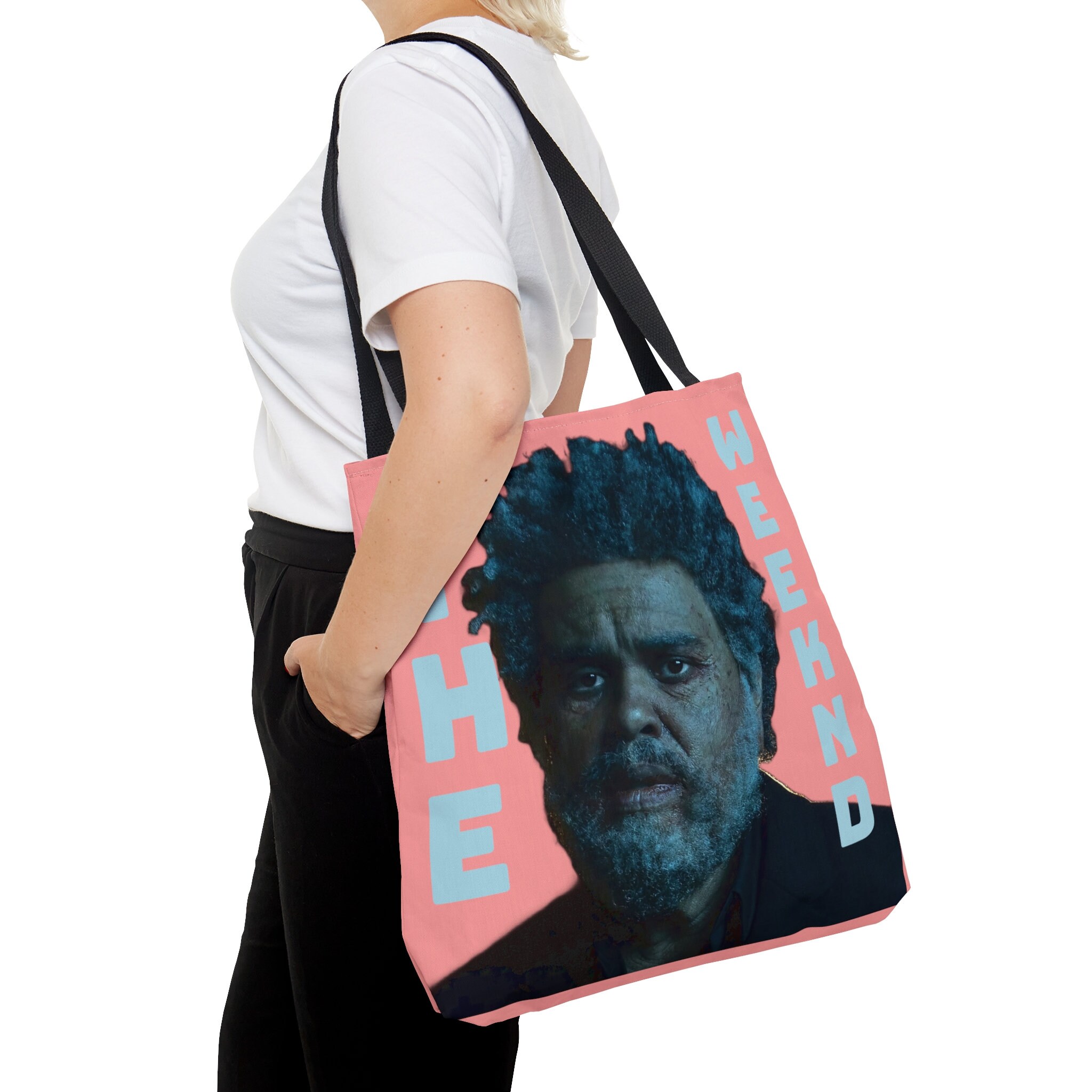 The Weeknd Pastel Pink Tote Bag Two Sides Front Back the - Etsy