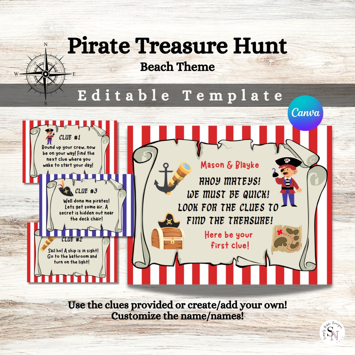 Pirate Treasure Hunt | Treasure Hunt | Beach Theme | Beach Activity ...