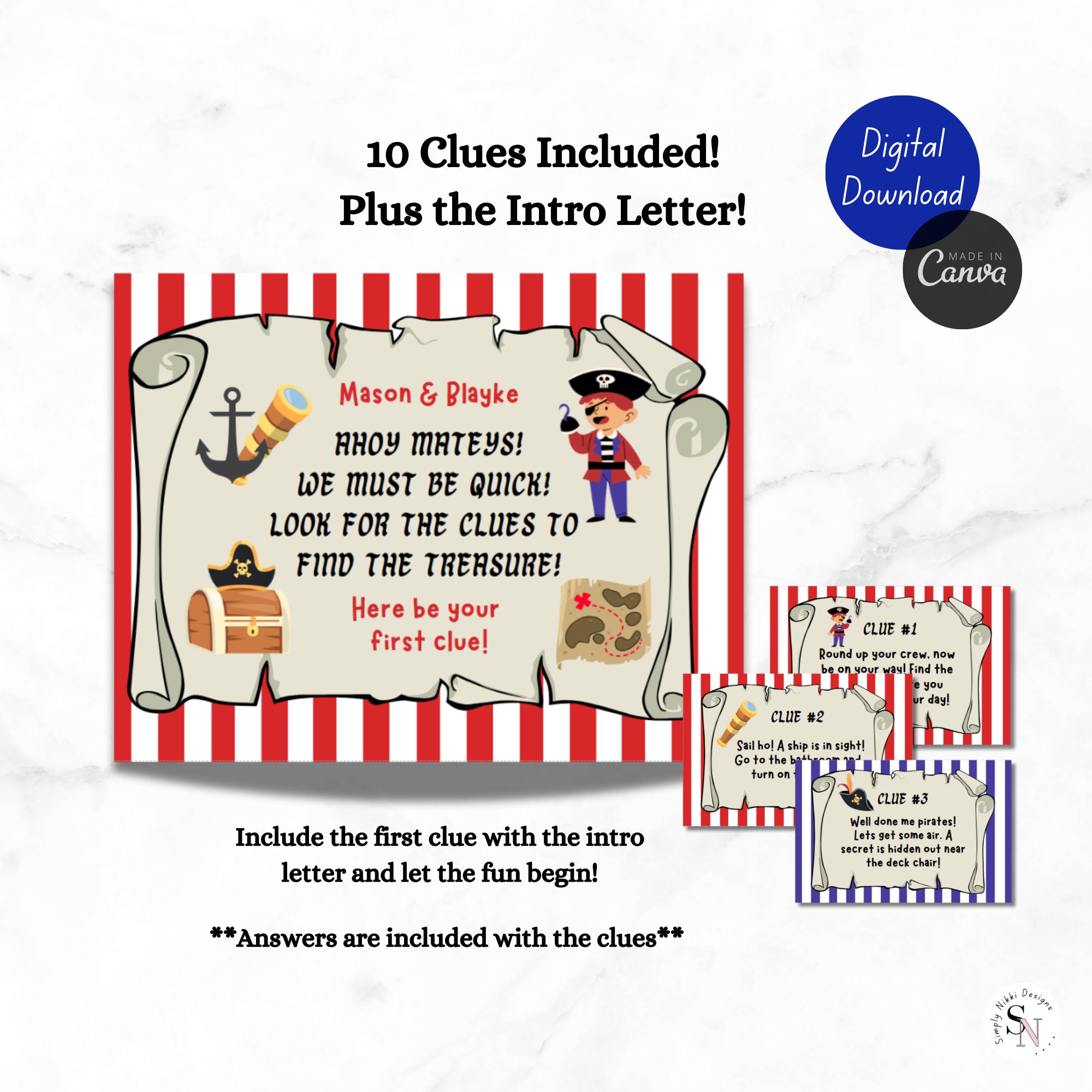 Pirate Treasure Hunt | Treasure Hunt | Beach Theme | Beach Activity ...