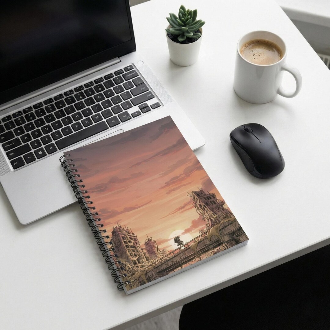 Post-apocalyptic Sunset Scene Notebook | Spiral Notebook - Etsy
