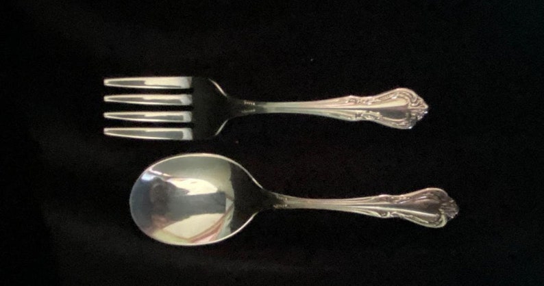 Wm. A. Rogers Oneida Ltd. 2-piece Baby Set, Chalice Harmony, C. 1958 ...