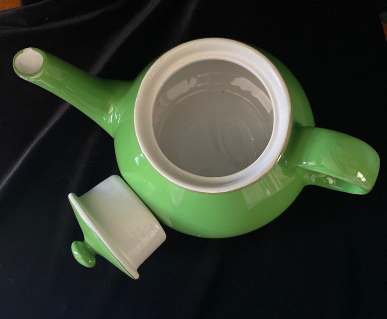 Hall Pottery Lidded Teapot, Emerald Green Art Deco, Hall's New York ...