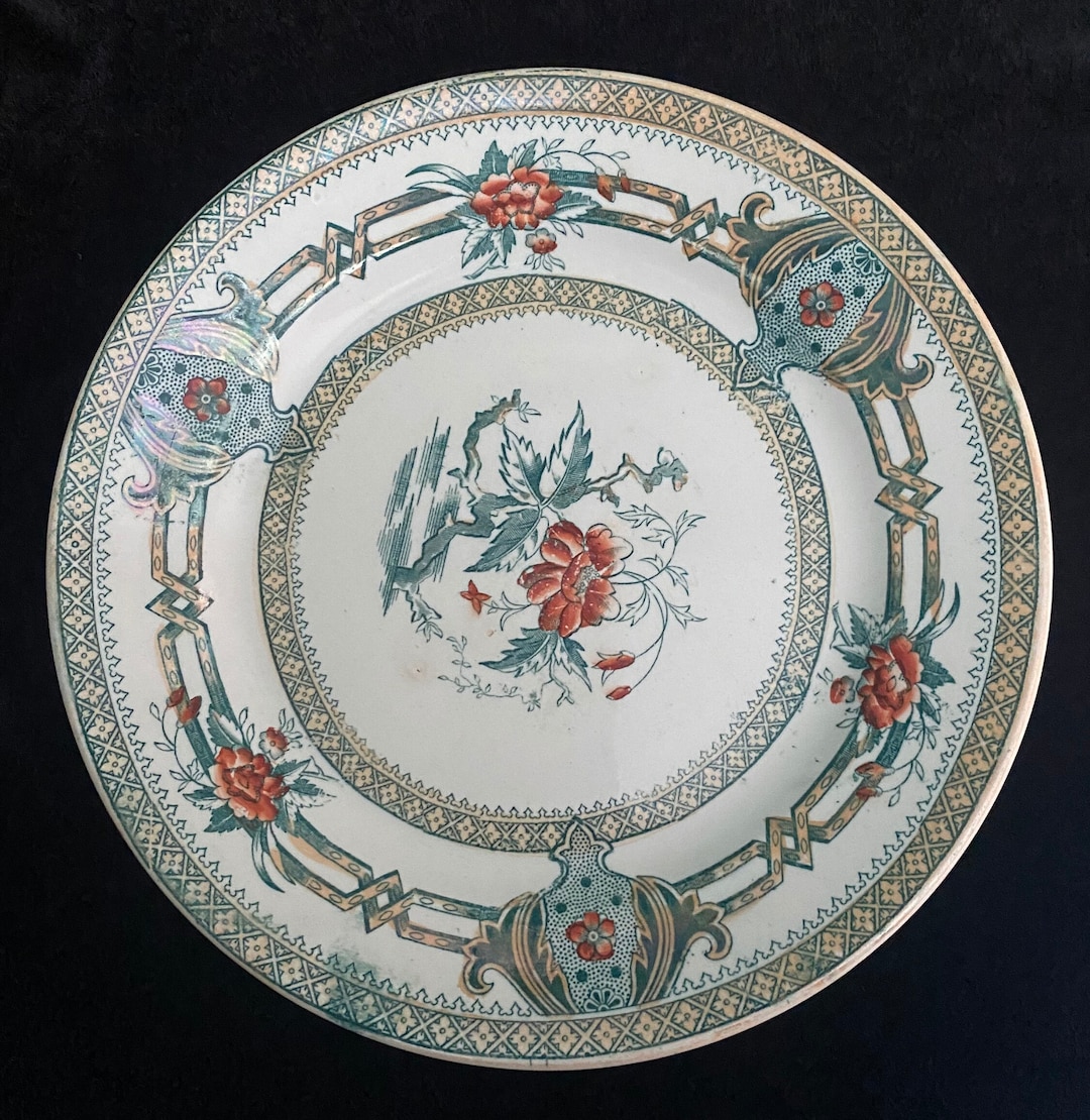 Antique Petrus Regout and Co. Salad Plate, "belus" Pattern, Floral and ...