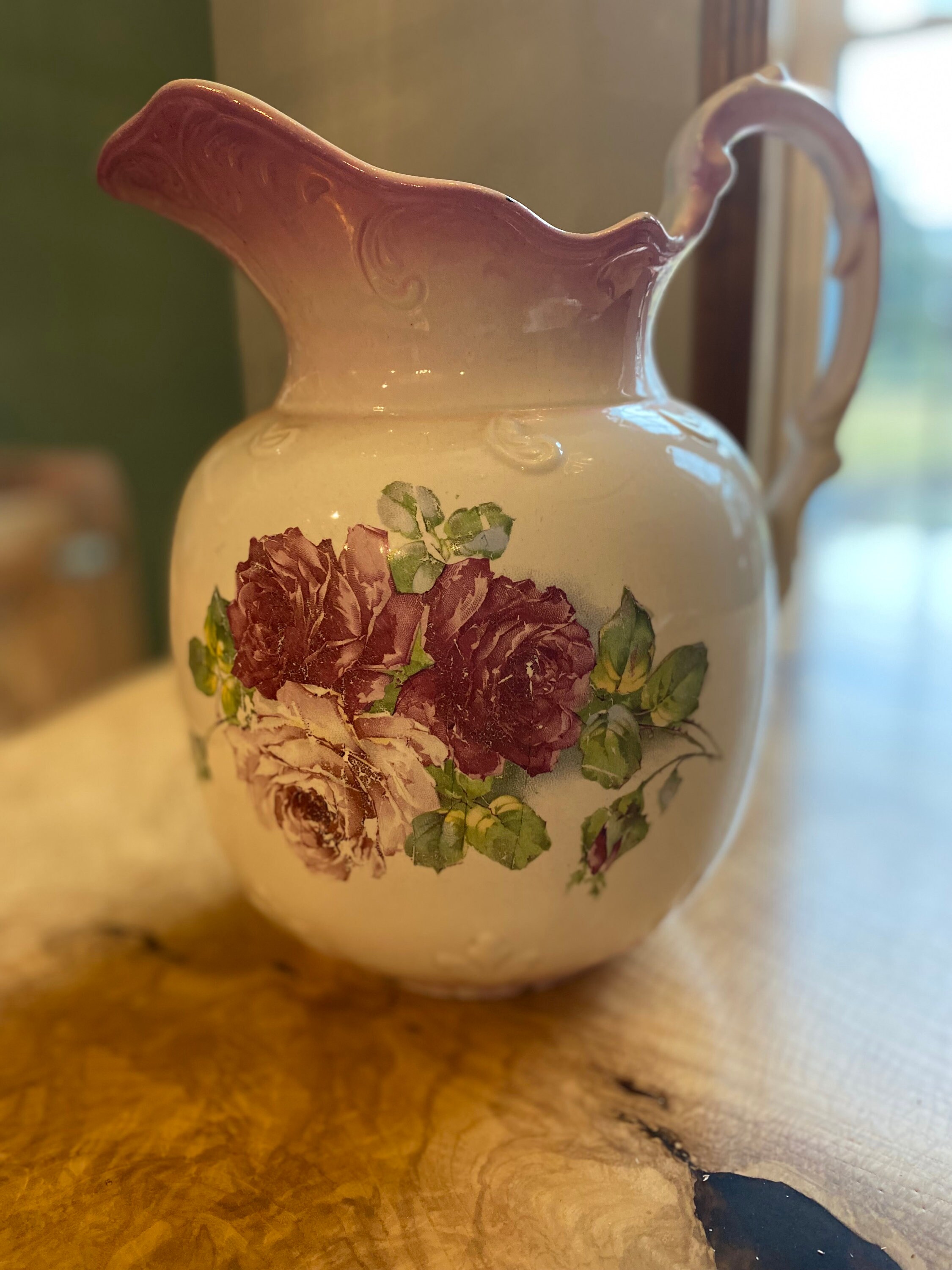 Antique Wash Basin and Water Pitcher Set, sydney Toilet Ware, C. C ...