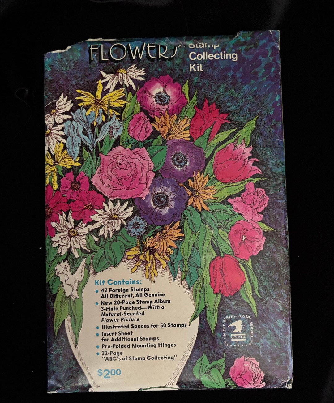 USPS Stamp Collecting Kit, "flowers" Collection, Includes 42 Foreign ...