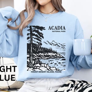 Acadia National Park Sweatshirt: Maine Road Trip Crewneck - Etsy