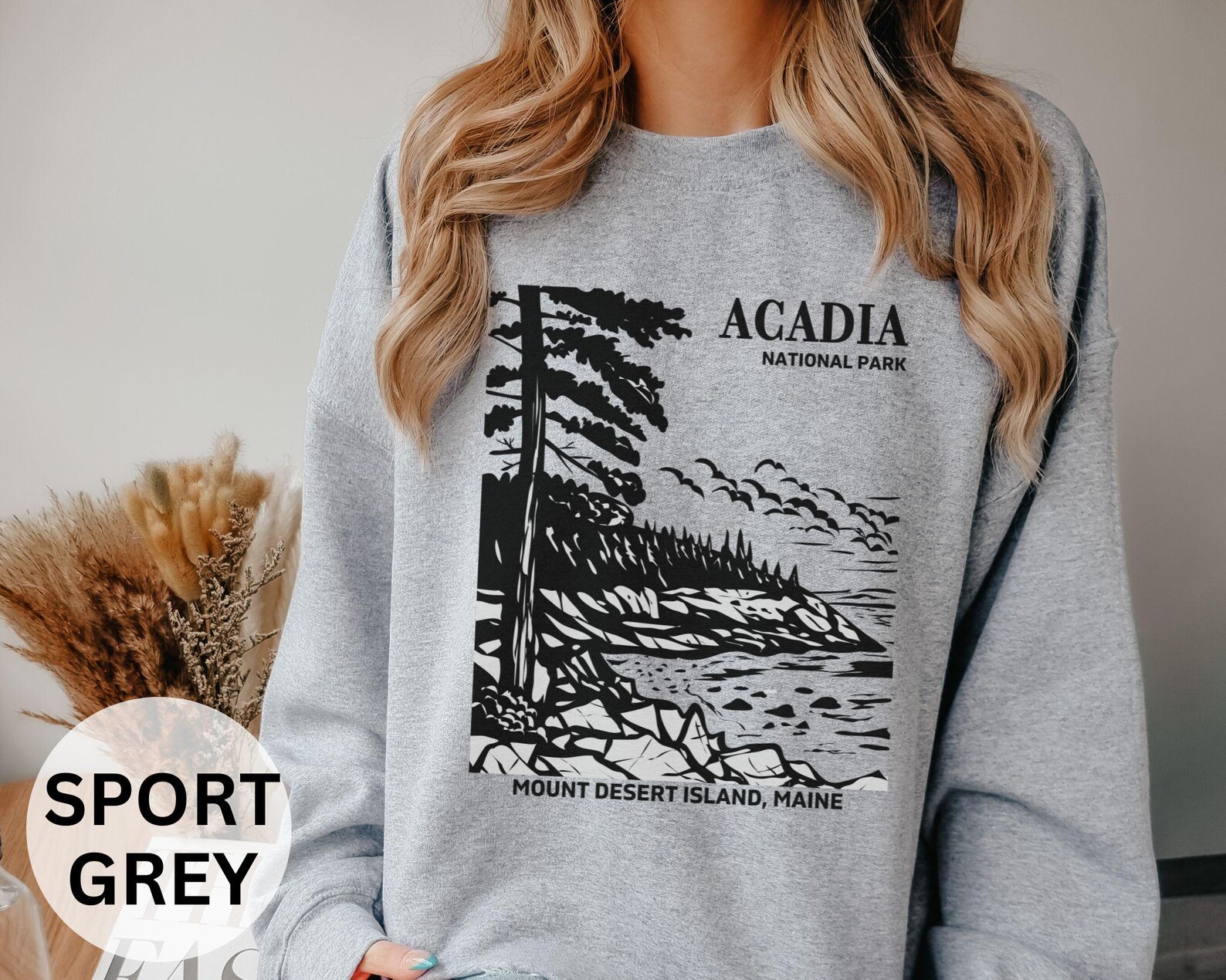 Acadia National Park Sweatshirt: Maine Road Trip Crewneck - Etsy