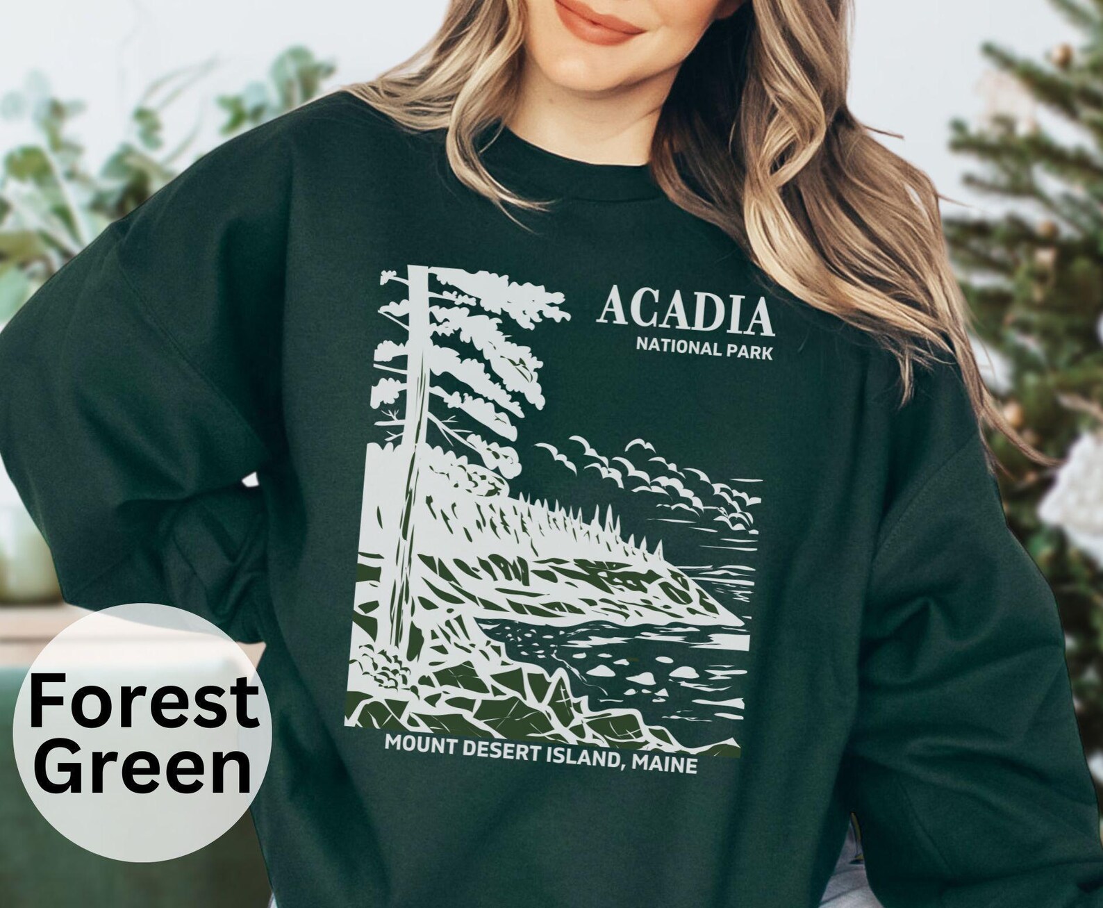 Acadia National Park Sweatshirt: Maine Road Trip Crewneck - Etsy