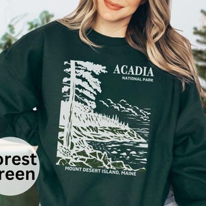 Acadia National Park Sweatshirt: Maine Road Trip Crewneck - Etsy