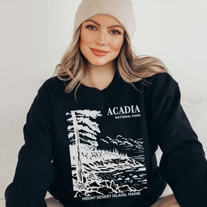Acadia National Park Sweatshirt: Maine Road Trip Crewneck - Etsy