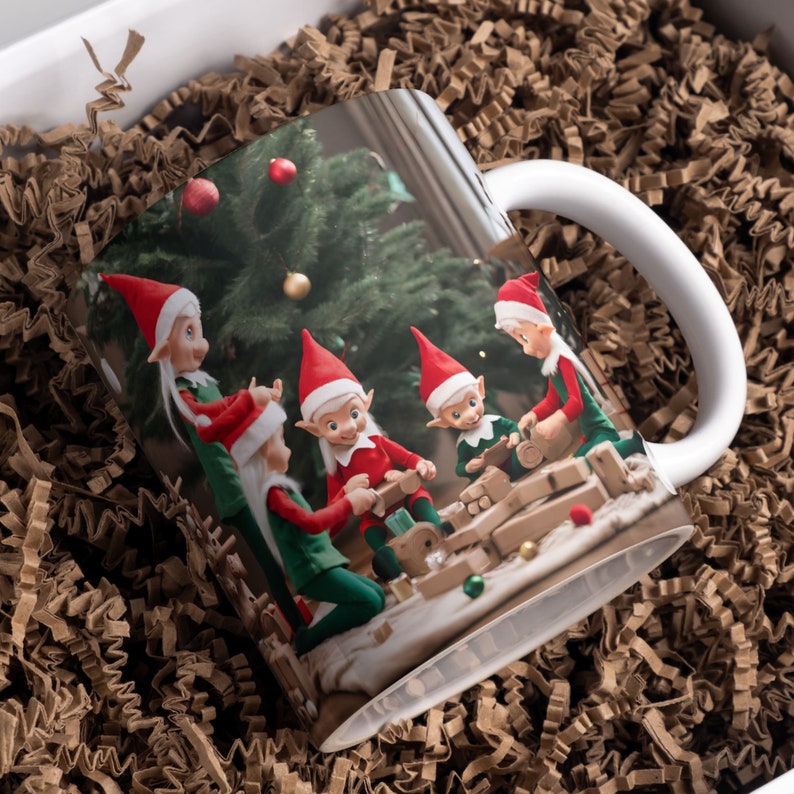 Xmas Santa's Elves Mug Wrap Design, a Wonderful Seasonal Design, a Must ...