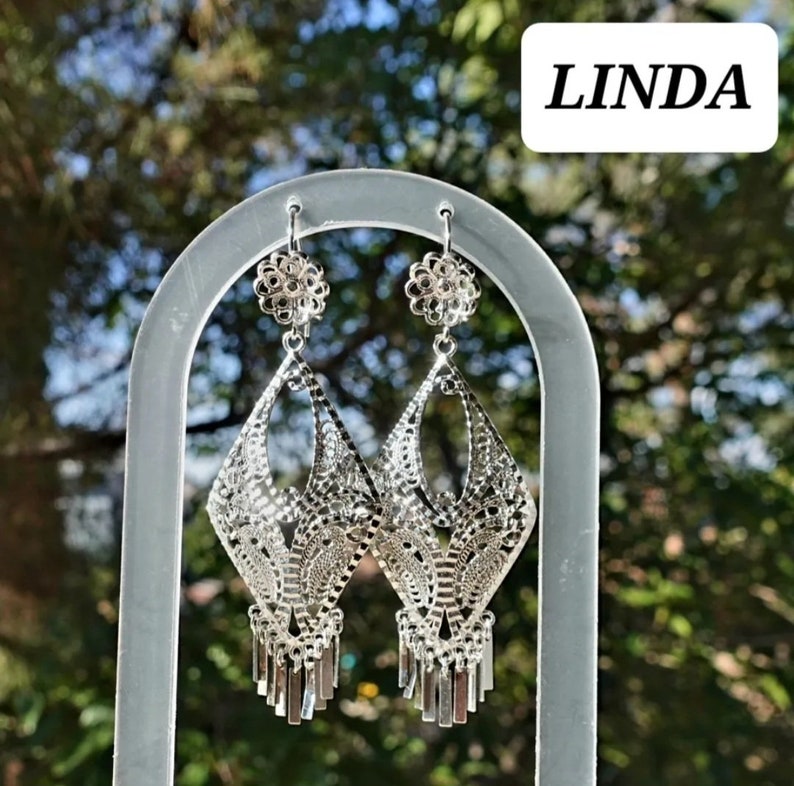 Mariachi Large Silver Filigrana Earrings - Etsy
