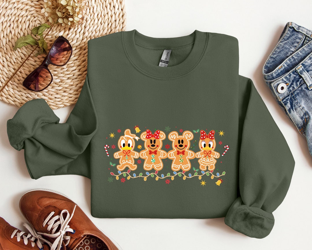 Gingerbread Mickey and Friends Sweatshirt, Mickey Gingerbread Hoodie ...