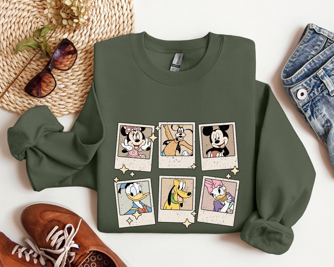 Retro Disney Sweatshirt, Mickey and Friends Hoodie, Disneyland ...