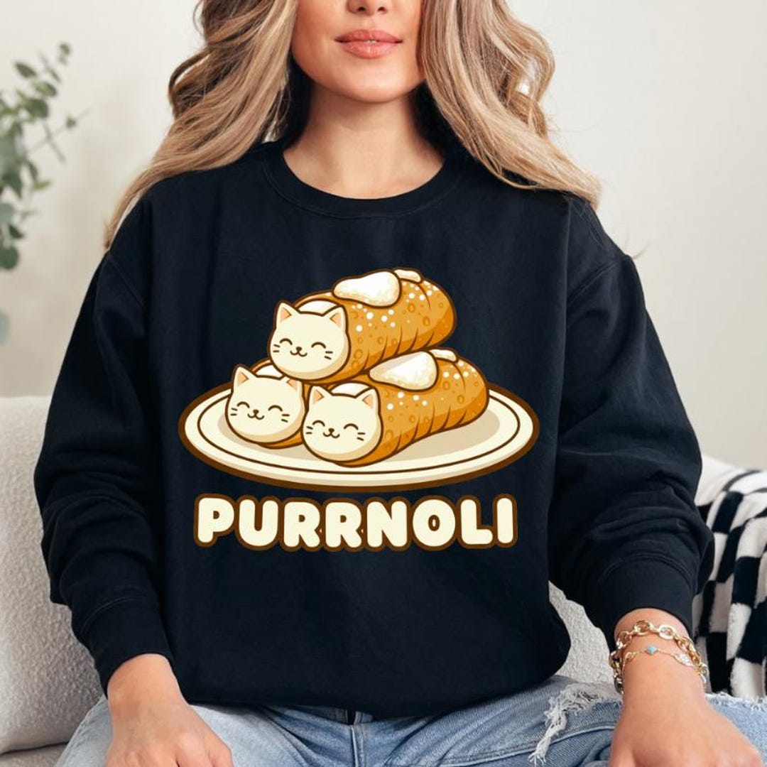 Kawaii Cat Cannoli Clipart: Funny Food Logo (PNG SVG Digital Download ...