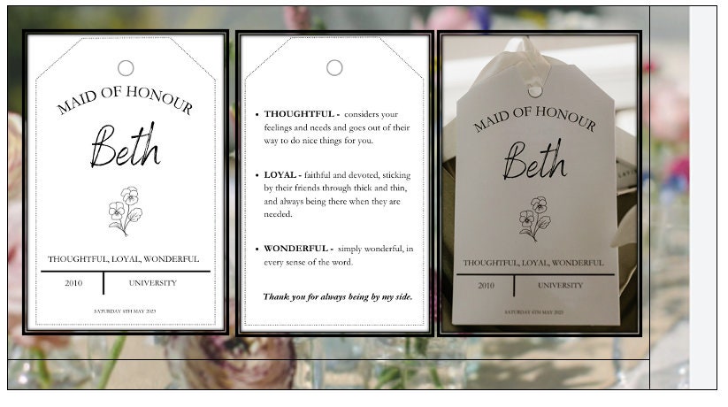 Personalised Maid of Honour Wedding Hanger/wedding Tag - Etsy