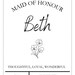 Personalised Maid of Honour Wedding Hanger/wedding Tag - Etsy