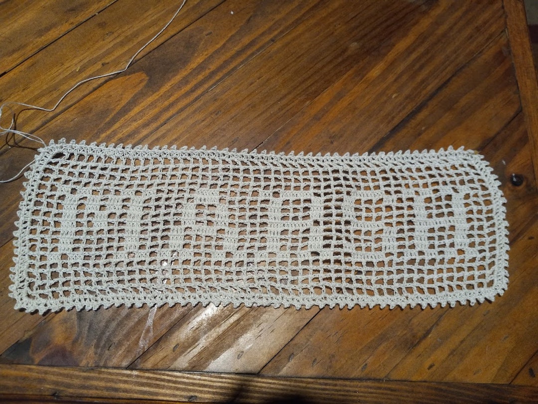 You Pick the Name, I Plot the Chart – Filet Crochet Doily Name Pattern Mailed to You (perfect ...