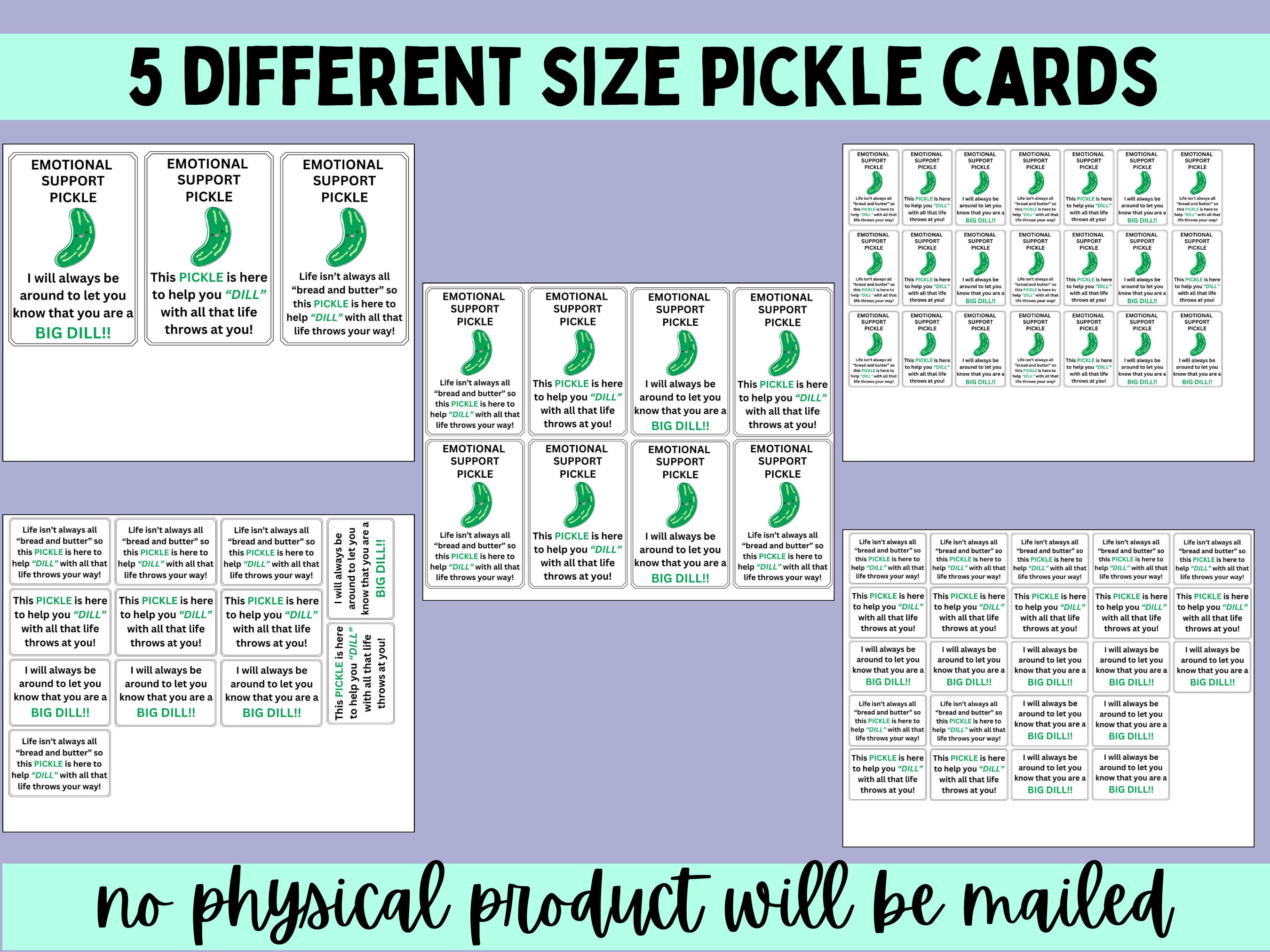 3 Emotional Support Pickle Amigurumi Tags Printable PDF File Instant ...