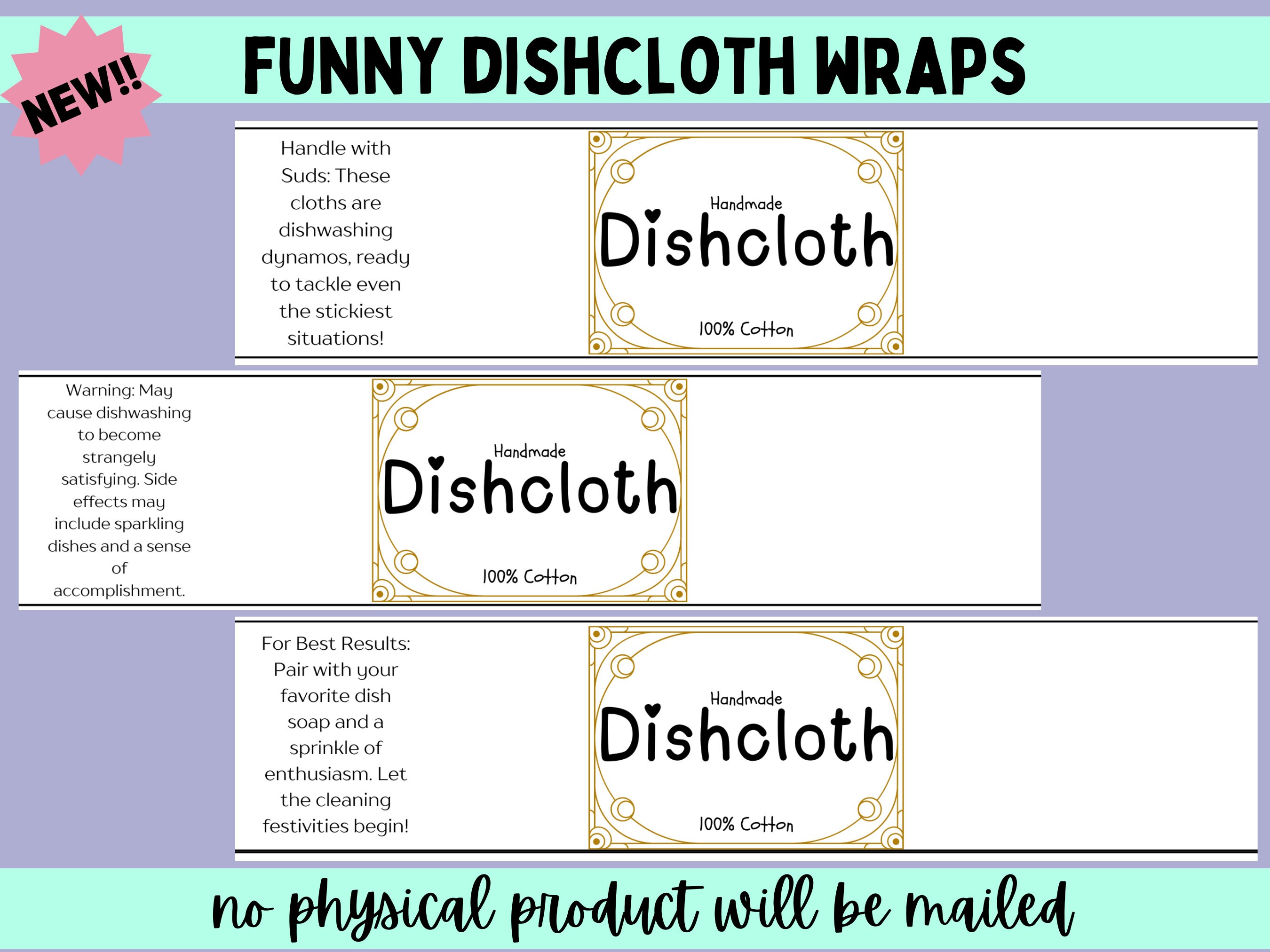 Funny Printable Washcloth Wraps Label Printable Tag Crochet Washcloth 6 ...