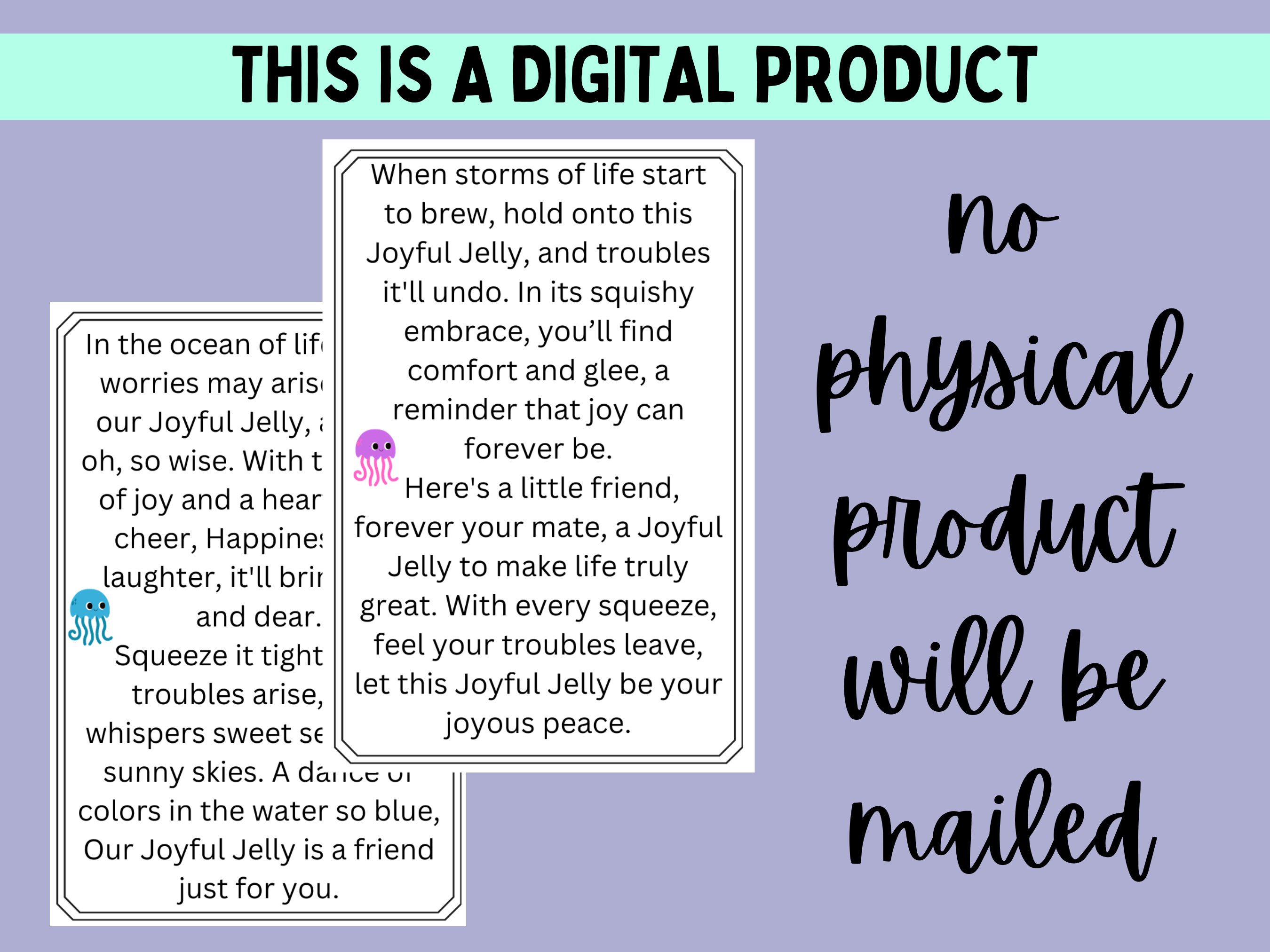 Amigurumi Jellyfish Joyful Jellyfish Poem Printable PDF File Instant ...