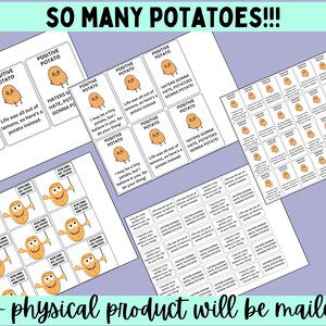 3 Positive Potato Crochet Amigurumi Tags Printable PDF File Instant ...
