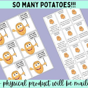3 Positive Potato Crochet Amigurumi Tags Printable PDF File Instant ...