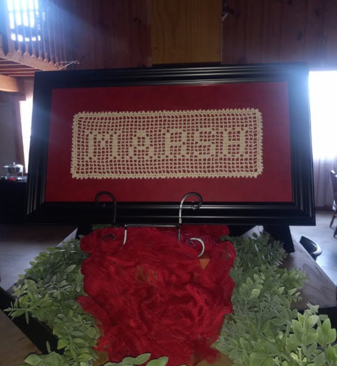 Filet Crochet Name Pattern Generator, Alphabet Doily Wedding Name Doily ...