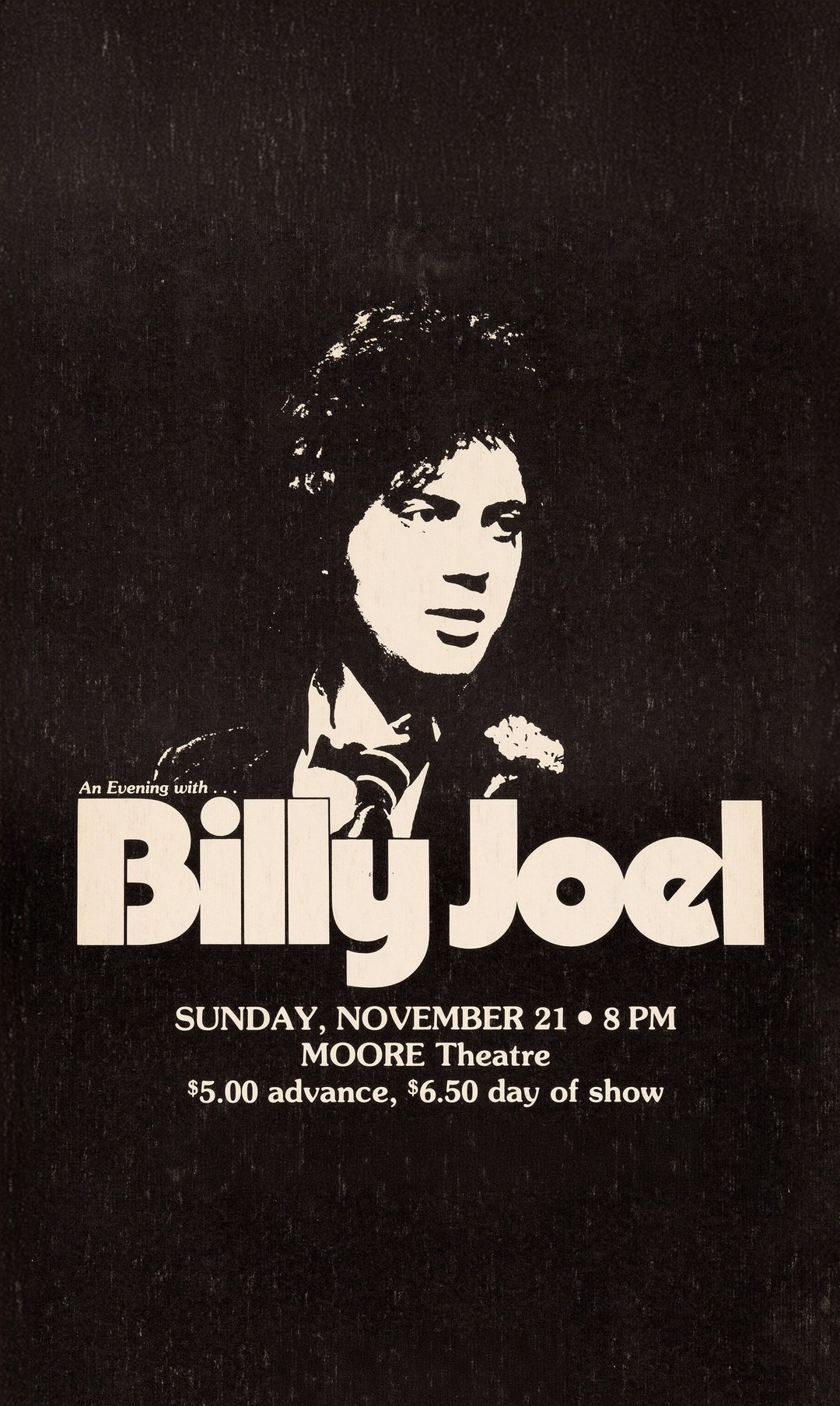 1976 Billy Joel Concert Poster | Vintage-inspired | Classic Rock Music ...