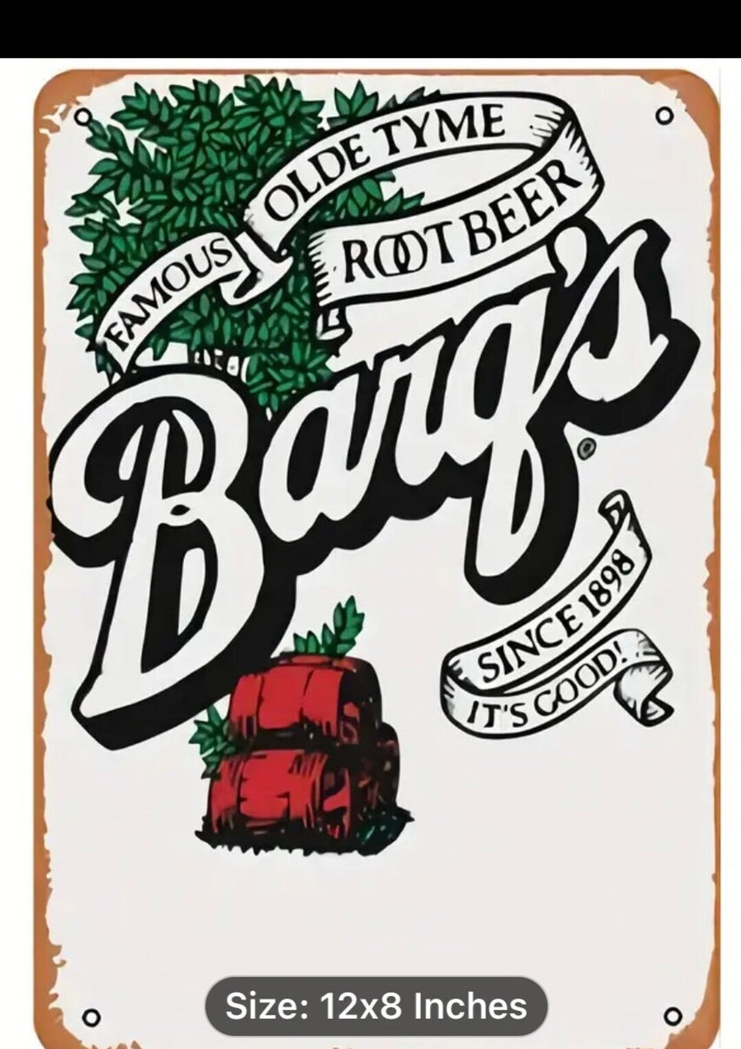 New 12/8 Barqs Root Beer Sign Vintage - Etsy