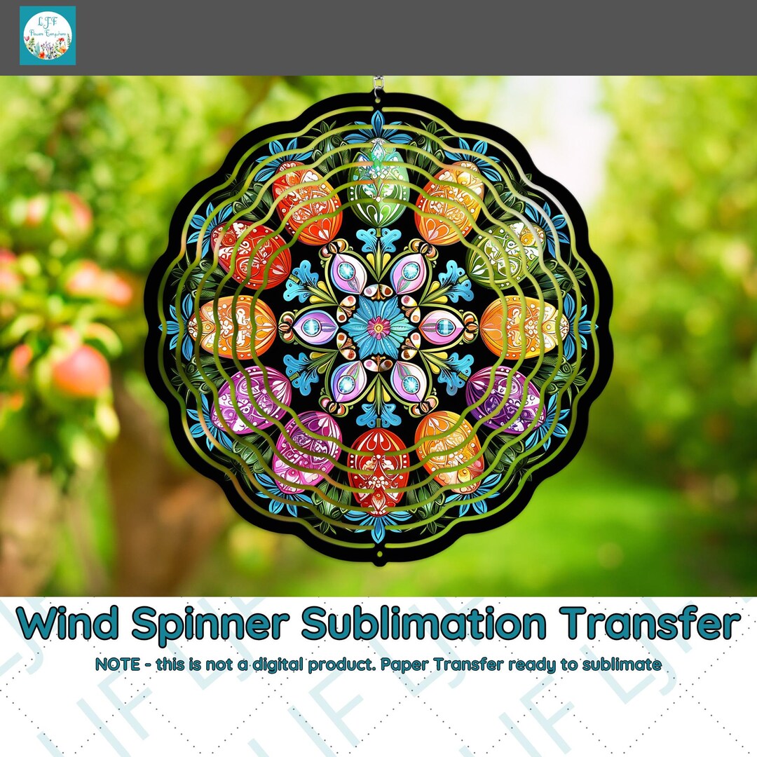 Wind Spinner Sublimation Transfer, Ready to Press, 3 Spinner Sizes - 6 ...