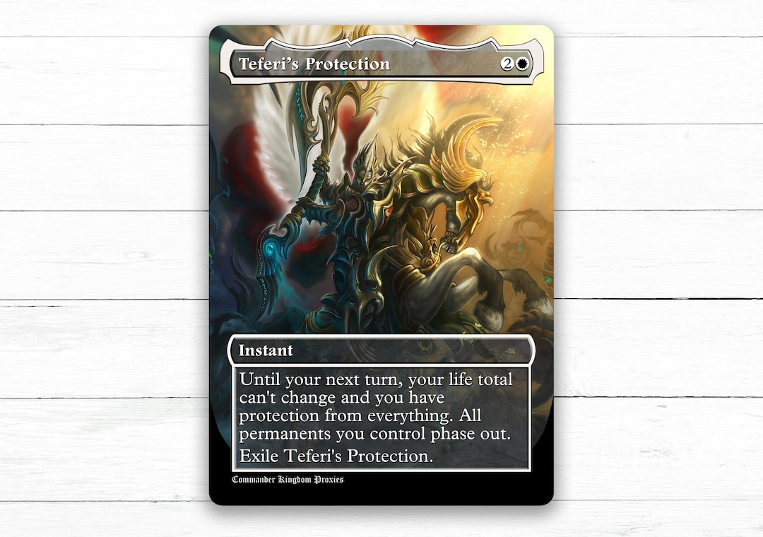 Teferi's Protection V1 Custom Full Art Style - Etsy