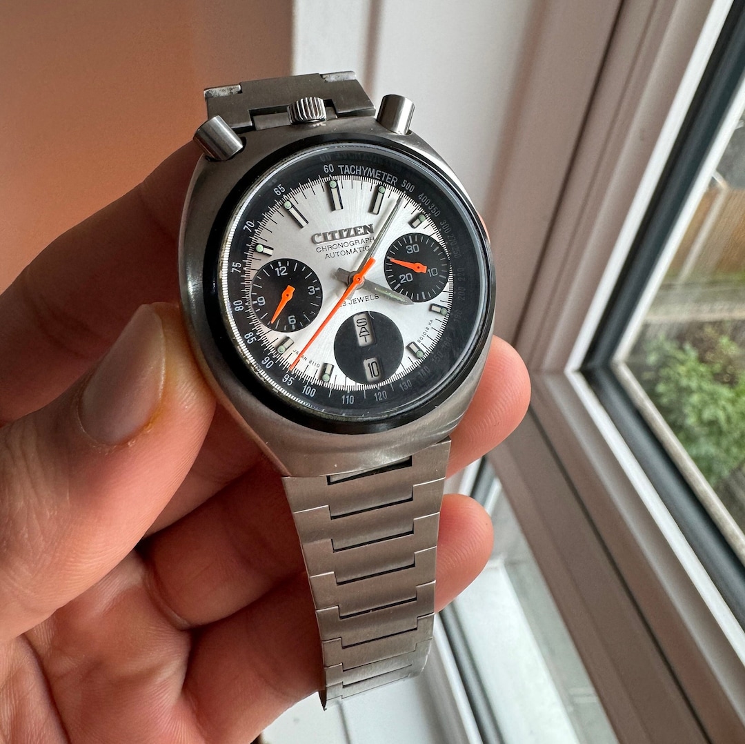 Vintage Citizen Bullhead Chronograph Automatic - Etsy