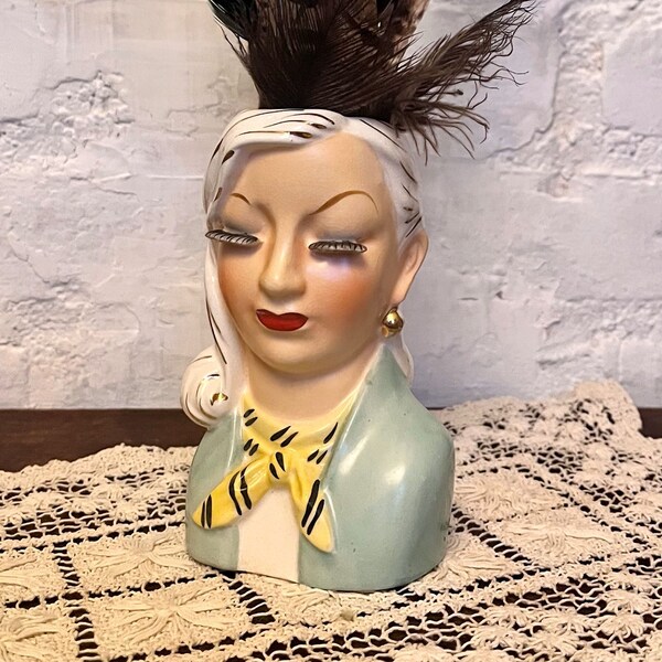 Rare Lady Head Vase - Etsy