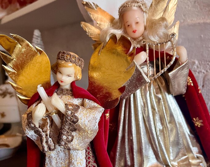 Wax Face Angel Tree Topper Vintage German Christmas Ornament - Etsy