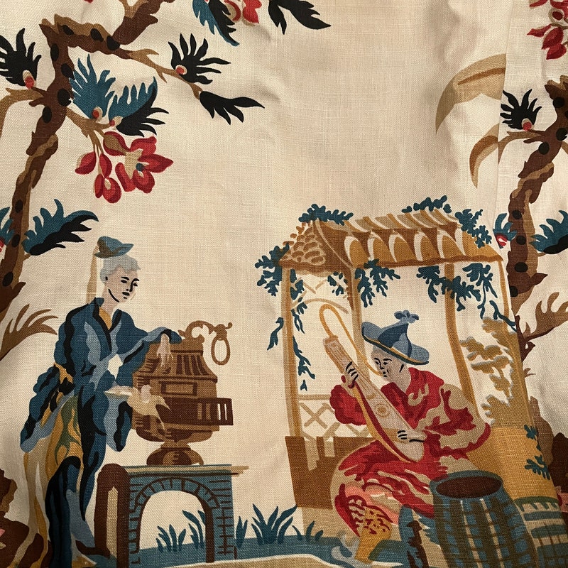 Chinoiserie Upholstery Fabric - Etsy