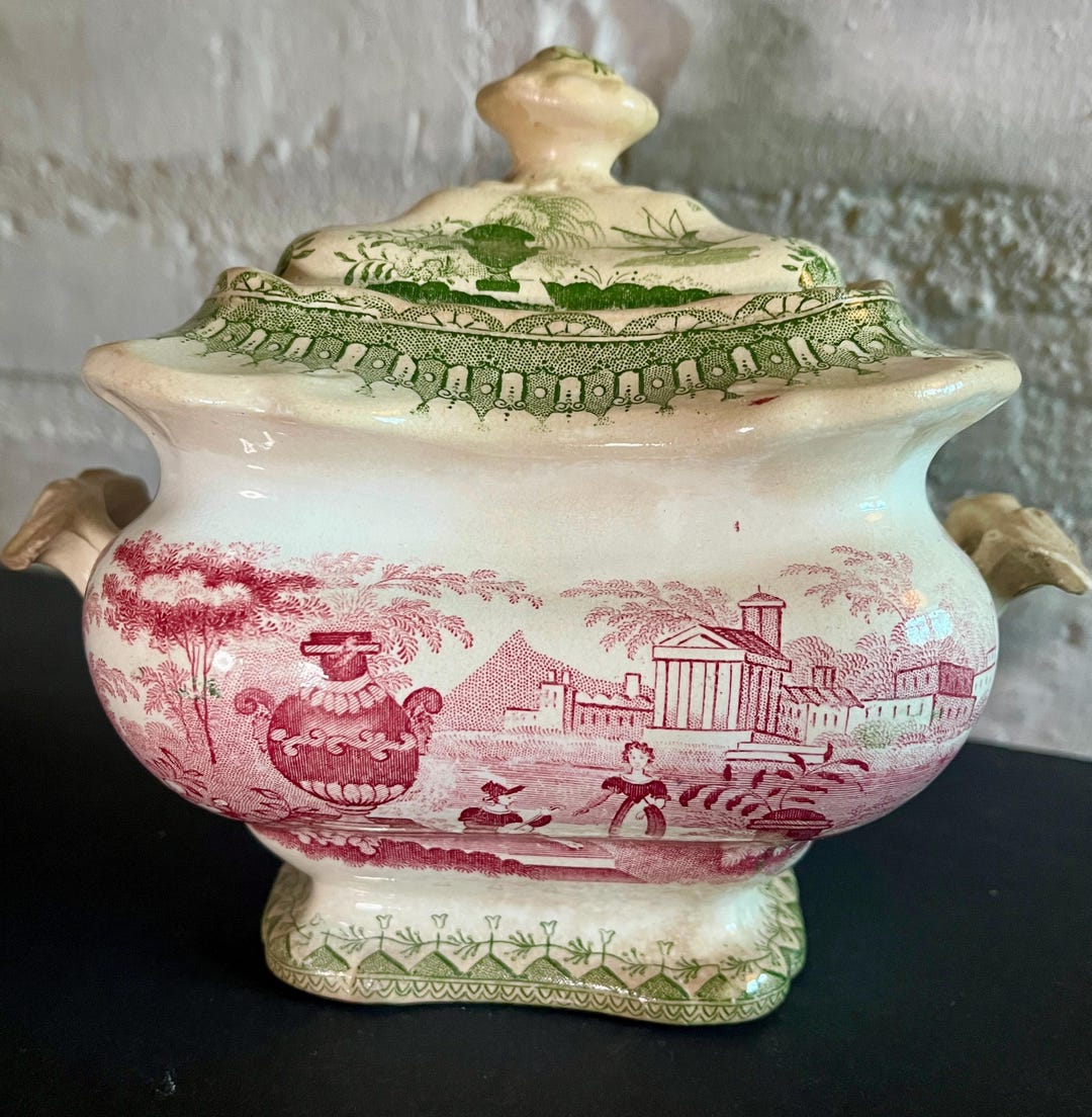 Rare Antique Transferware Tureen With Lid by G. Phillips Longport ...
