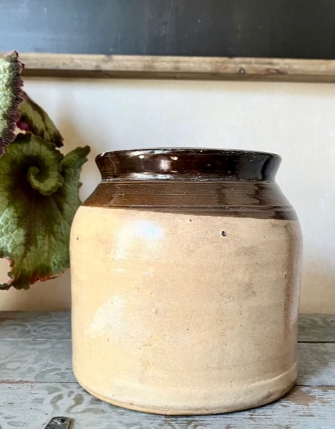 Vintage French Crock salt Glazed Pottery Planter - Etsy