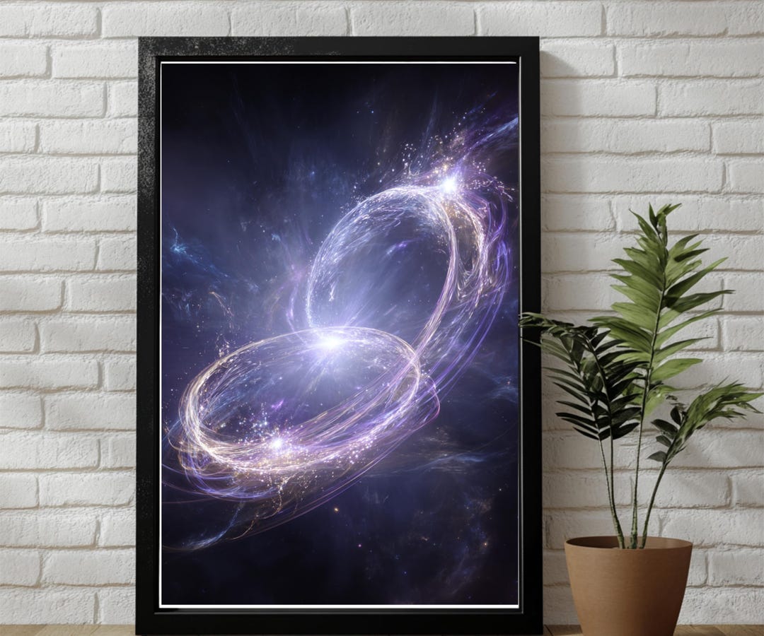 Cosmic Dance Print, Celestial Artwork, Matte Poster Wall Decor, Outer ...