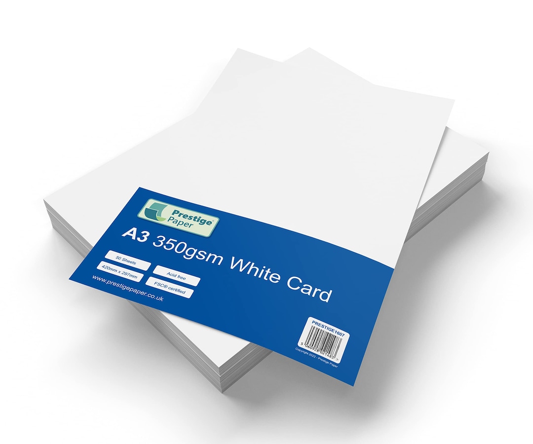 Prestige A3 White Craft Card Pack Acid Free 350gsm 50 - Etsy