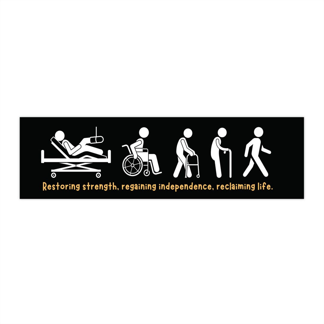 Rehab Patient Evolution Bumper Sticker, Physical Therapy Car Decal ...