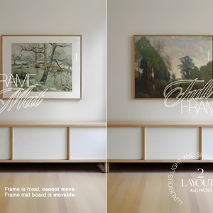 4x5 Landscape Frame Photoshop Mockup for Art and Prints Display | 16x20 ...