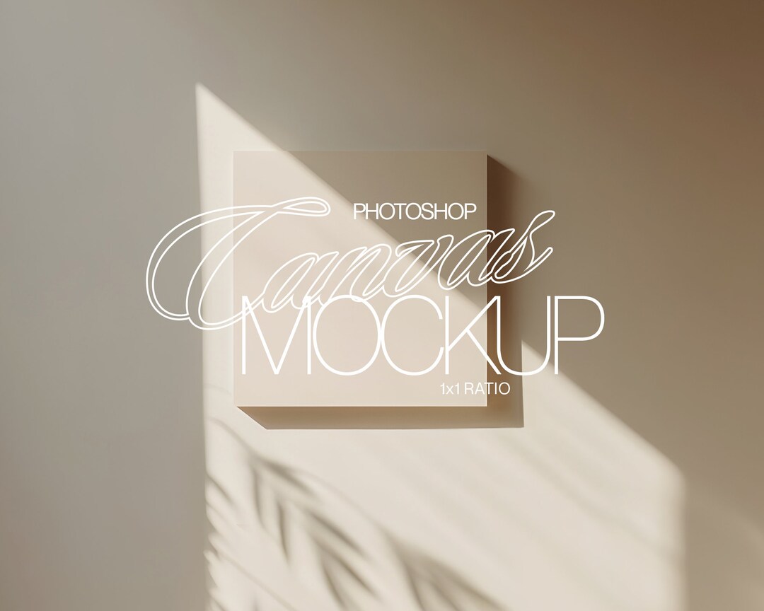 1x1 Canvas Photoshop Mockup for Art and Prints Display | Square Canvas ...