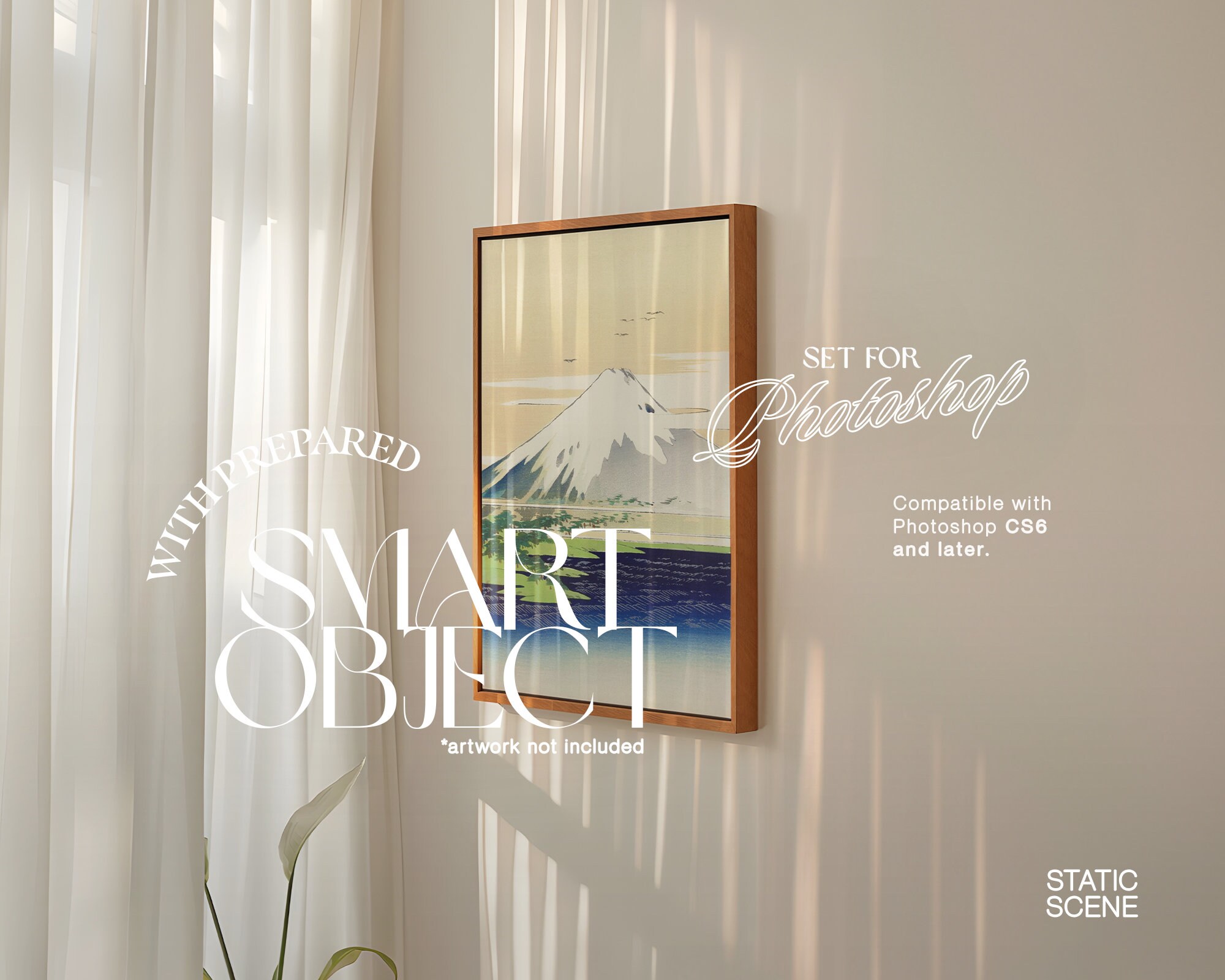 DIN A Wood Frame Photoshop Mockup Template for Wall Art and Prints ...