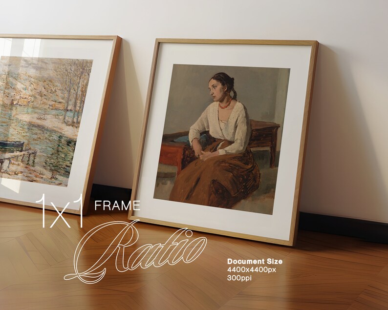 Two 1x1 Frames Photoshop Mockup | Square Frame PSD Template Mockup ...
