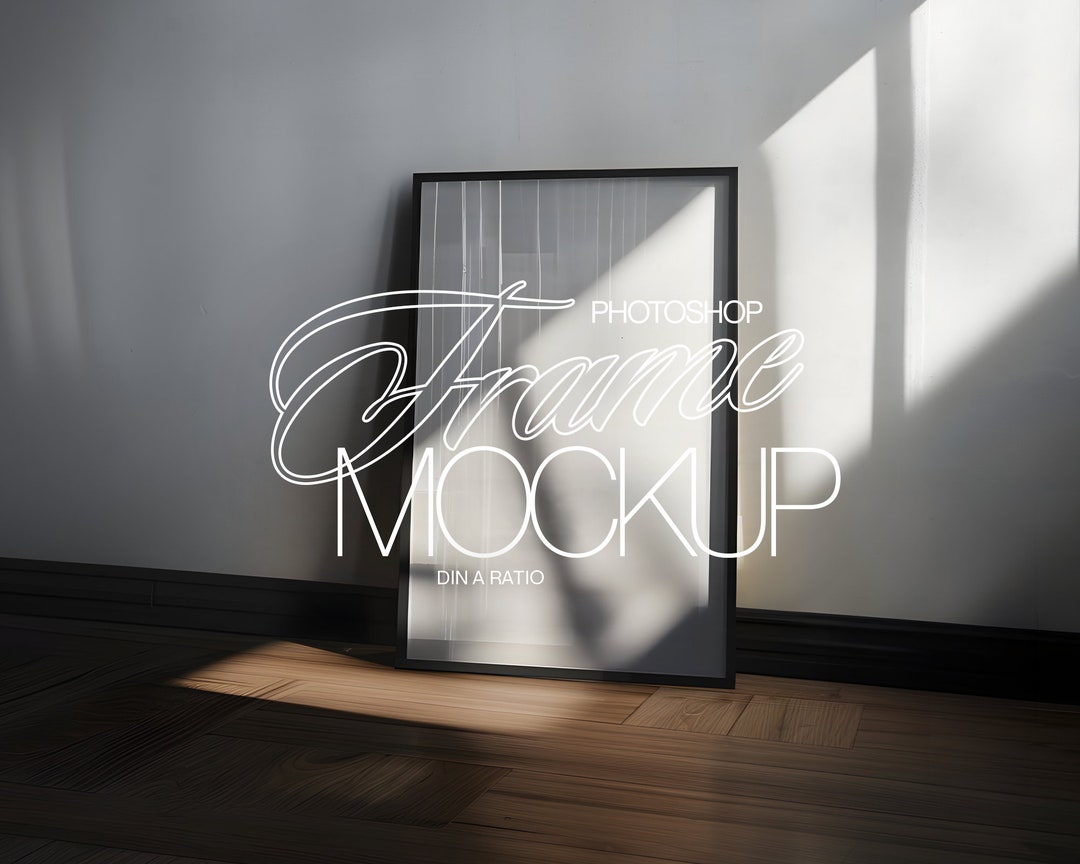 DIN A Leaning Frame Photoshop Mockup for Art and Printables | A1 Framed ...