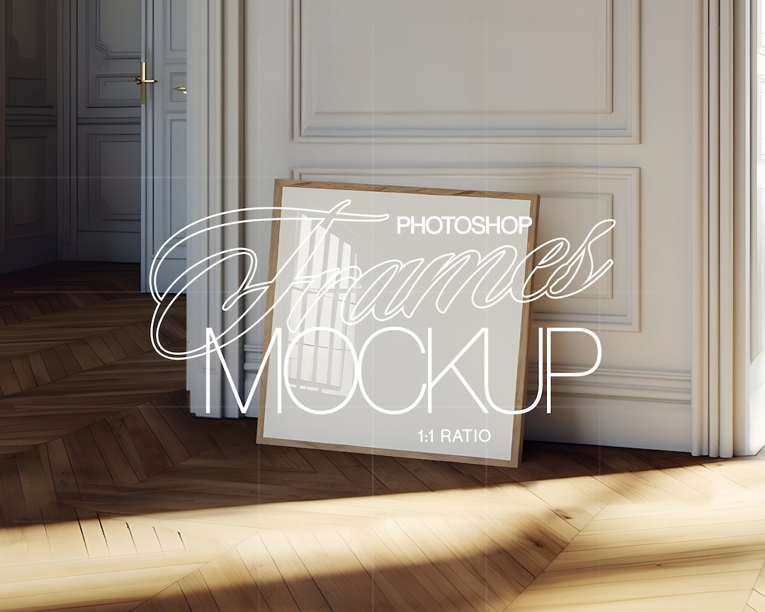 1x1 Photoshop Frame Mockup for Art and Printables | Square Frame Mockup ...
