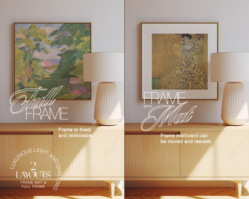 Photoshop 1x1 Frame Mockup Template for Art and Printables | Square ...