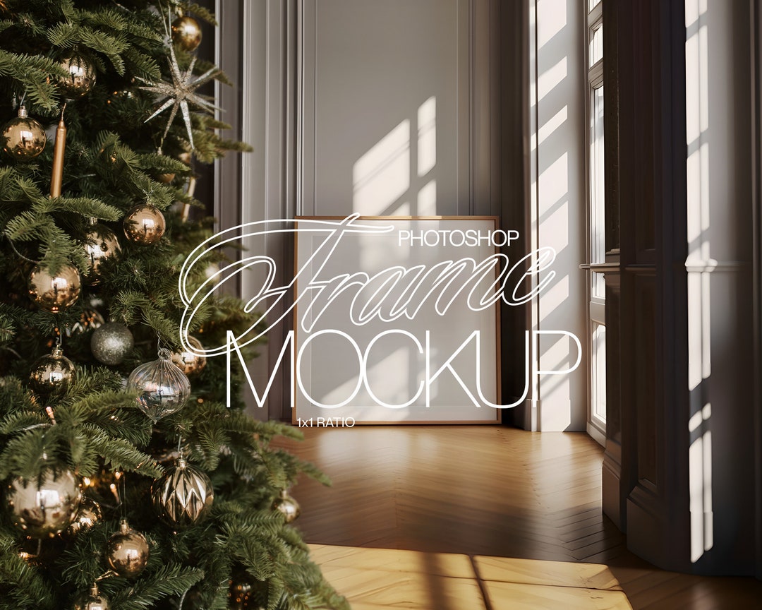 1x1 Photoshop Frame Mockup for Art and Printables | Festive Scene ...